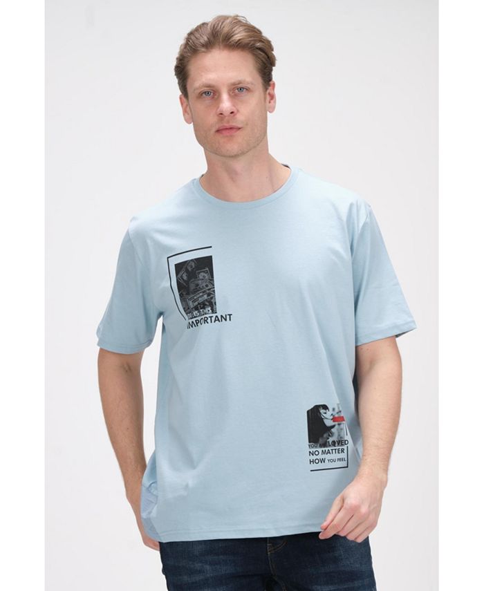 RON TOMSON Men's Modern Print Fitted Important T-shirt & Reviews - T ...