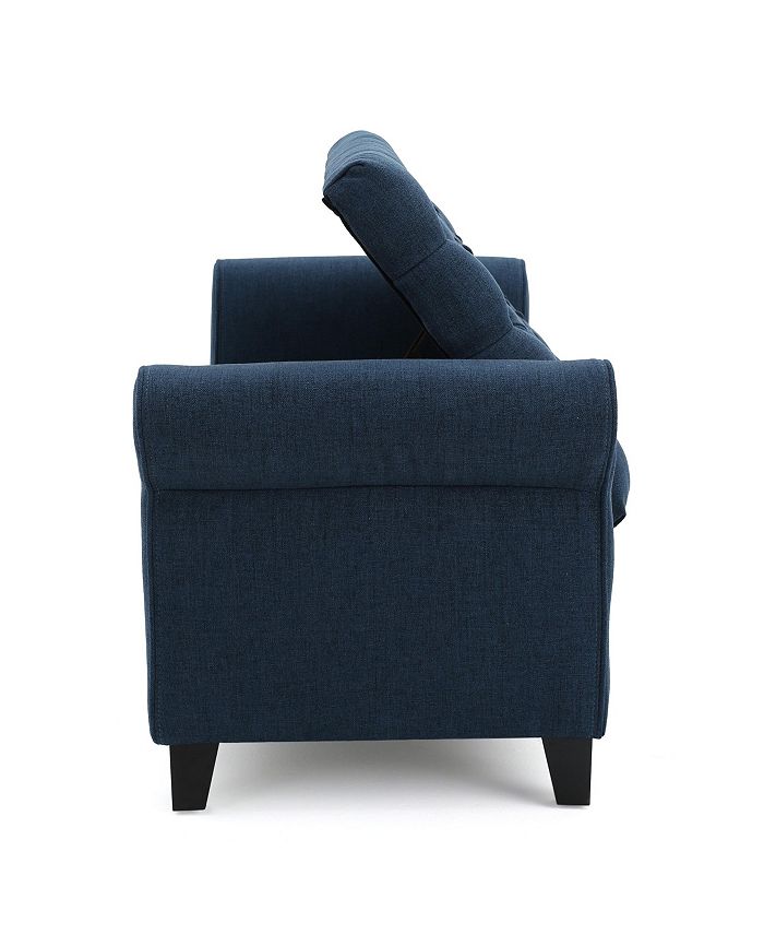 Noble House Keiko Contemporary Rolled Arm Storage Ottoman Bench - Macy's