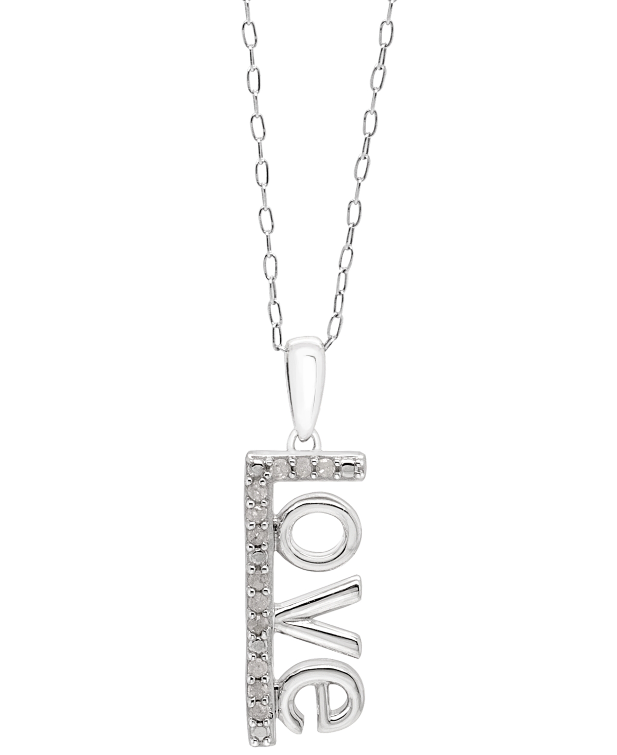 Click here for Diamond Love 18 Pendant Necklace (1/10 ct. t.w.) i... prices