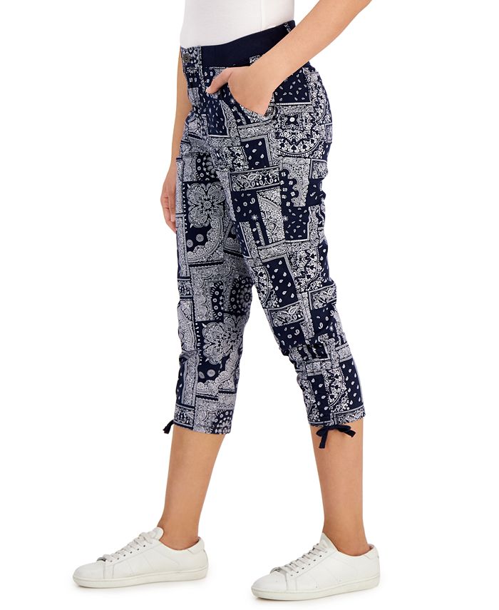 Style & Co Petite Paisley-Print Capri Pants, Created for Macy's - Macy's