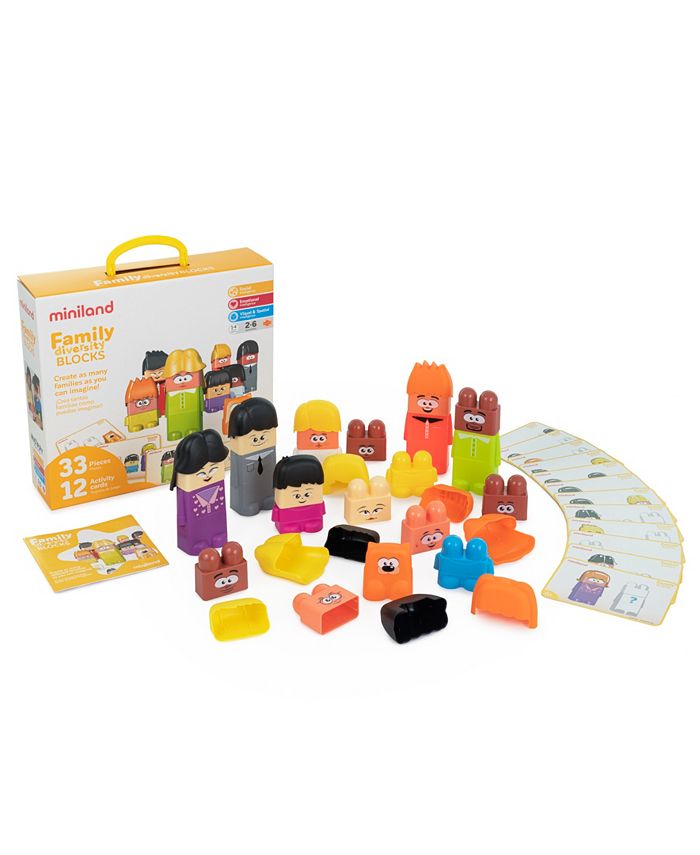 MINILAND Family Diversity Blocks Set, 46 Pieces - Macy's