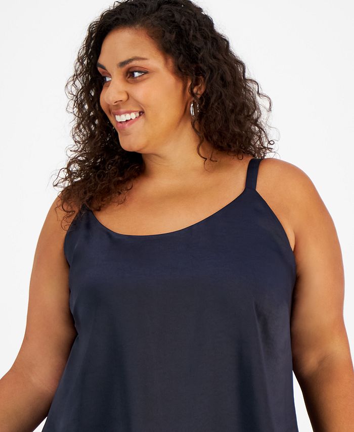 Bar III Plus Size Scoop-Neck Camisole Top, Created for Macy's - Macy's