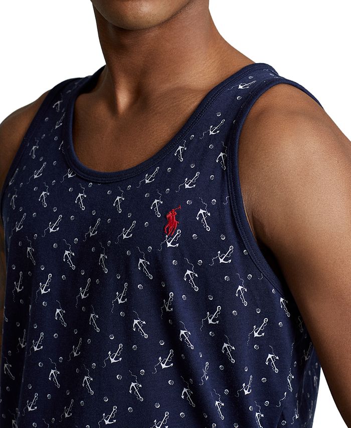 Polo Ralph Lauren Men's Washed Anchor-Print Jersey Tank Top - Macy's