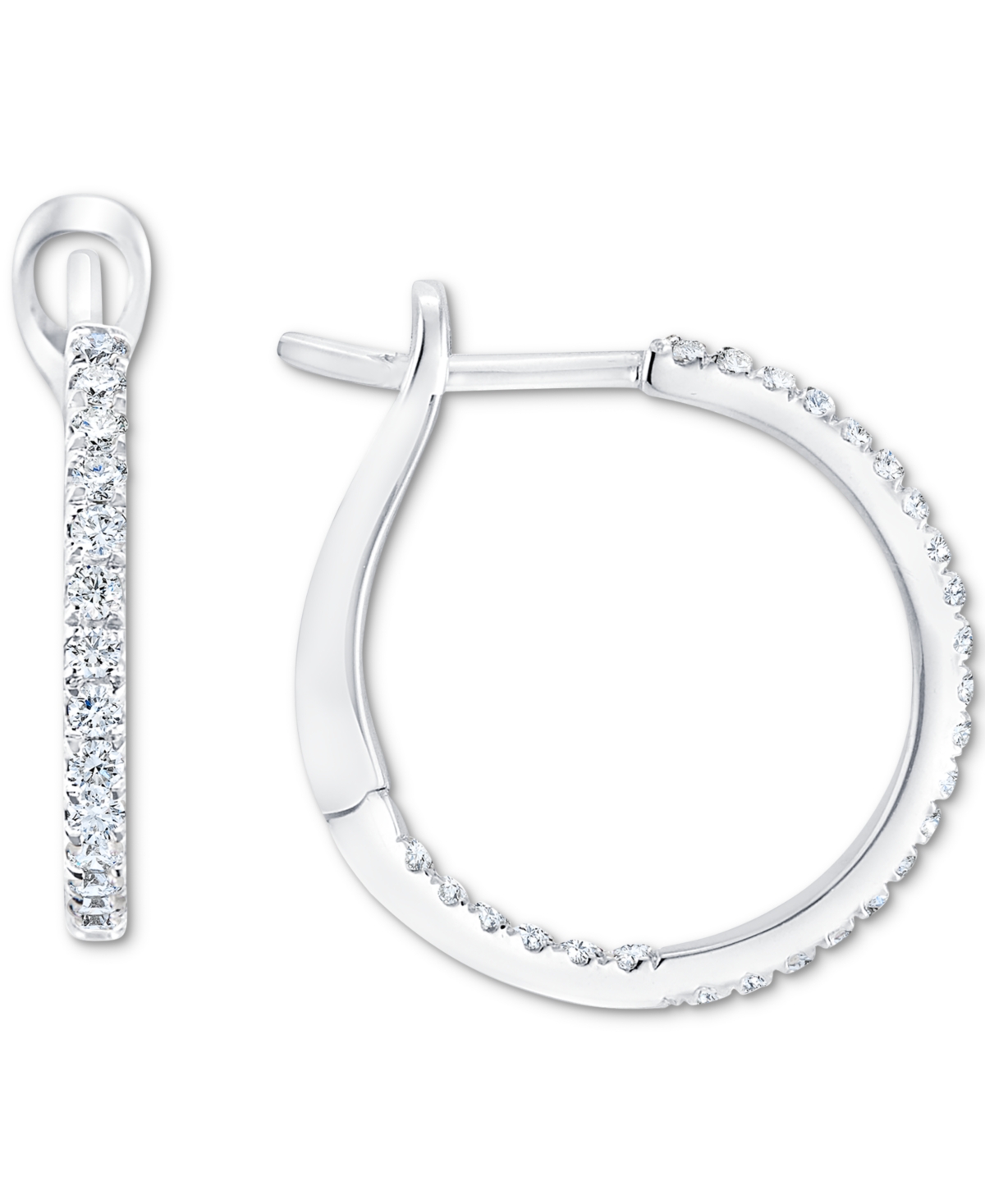 Click here for Diamond In & Out Hoop Earrings (1/4 ct. t.w.) in 1... prices