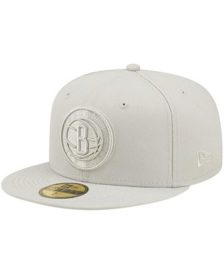 Men's New Era Gray Brooklyn Nets Logo Color Pack 59Fifty Fitted Hat ...