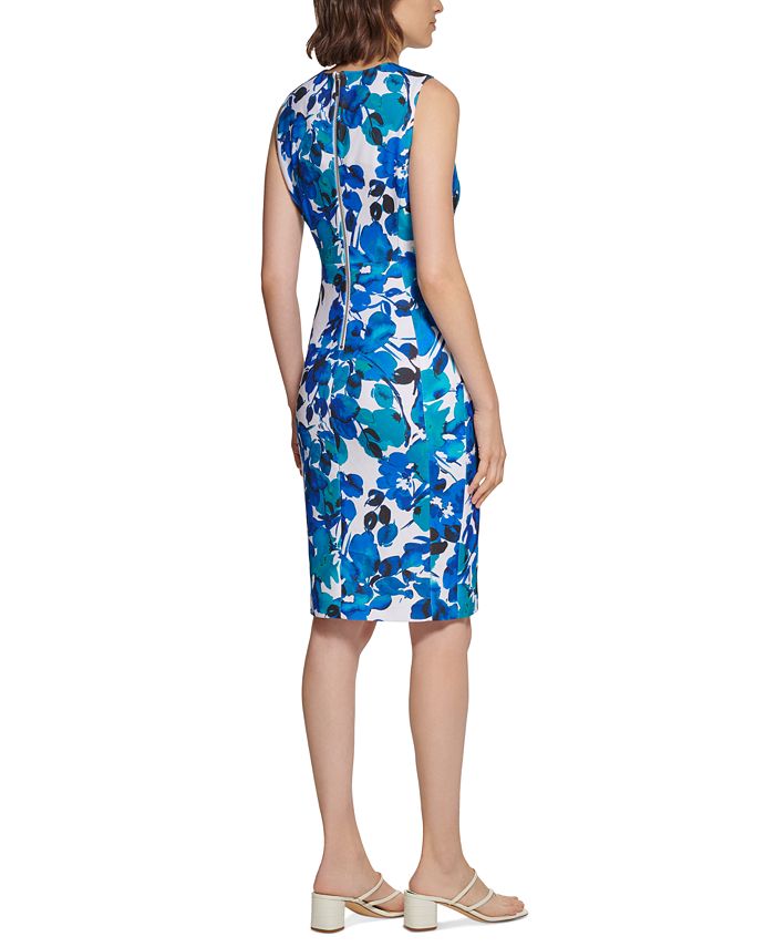 Calvin Klein Floral-Print Sheath Dress - Macy's
