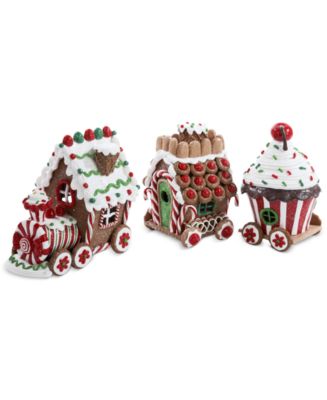 Kurt Adler Gingerbread Train Set - Macy's
