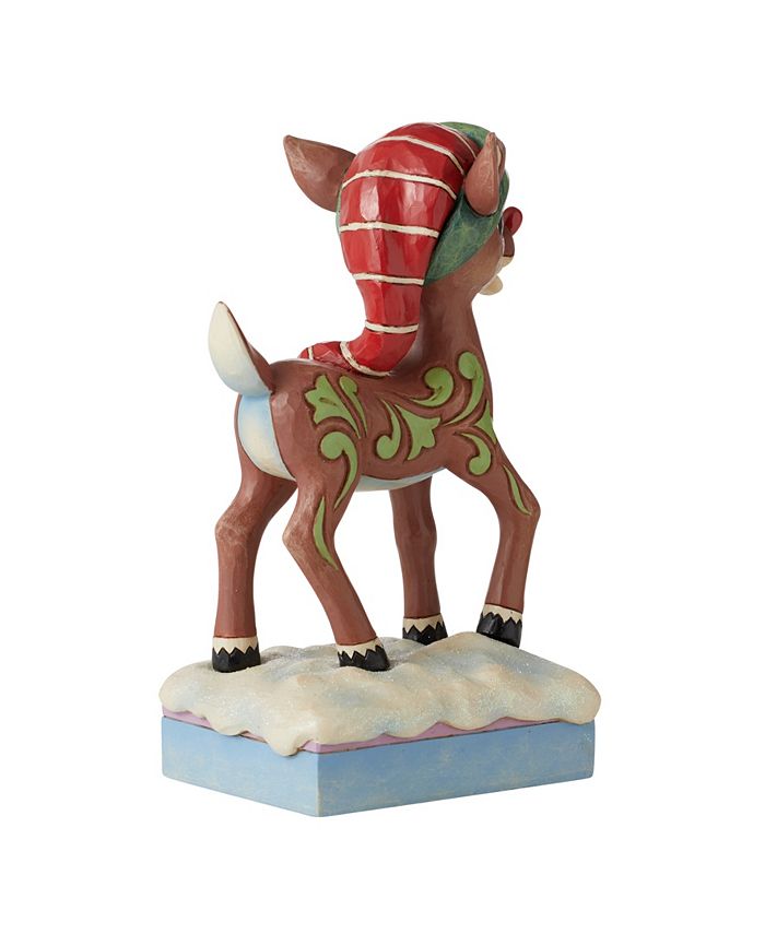 Jim Shore Rudolph in Long Hat Figurine - Macy's