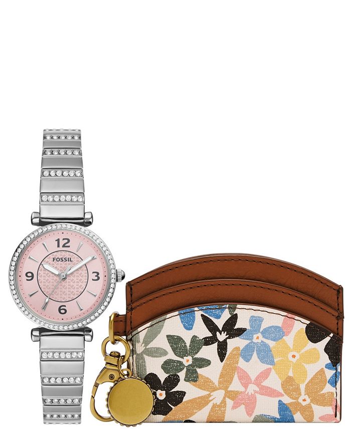 Fossil Women's Carlie Mini Three Hand, Silver-tone Stainless Steel ...