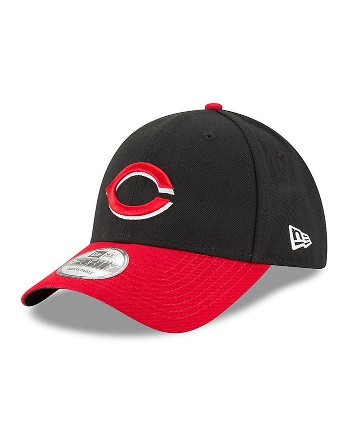 New Era Men's Black Cincinnati Reds Team League 9FORTY Adjustable Hat ...