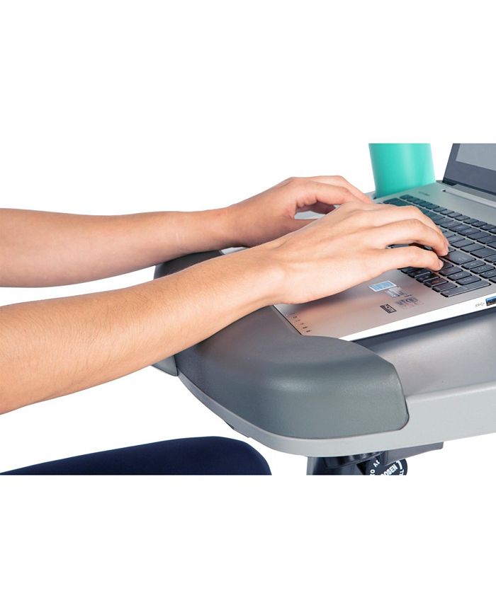 Exerpeutic Exerwork 2000I Bluetooth Folding Exercise Desk Bike with 24 ...