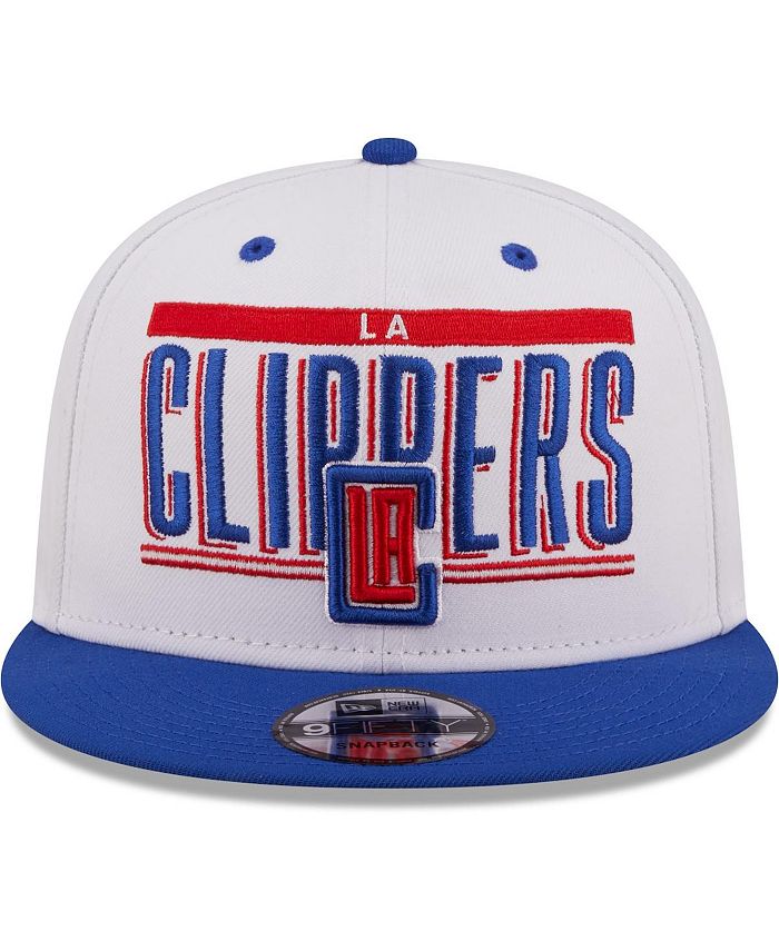 New Era Men's White, Royal La Clippers Retro Title 9Fifty Snapback Hat ...