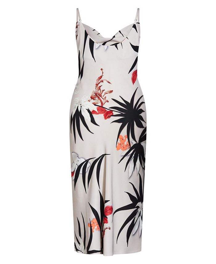 City Chic Trendy Plus Size Lush Palm Midi Dress & Reviews - Dresses ...
