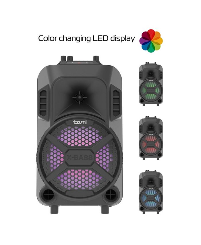 Tzumi Remote-Controlled Mega Bass LED Bluetooth Jobsite Speaker - Macy's