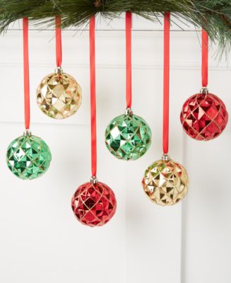 Holiday Lane Christmas Cheer 6-Pc. Red, Green, and Gold-Tone Set of ...