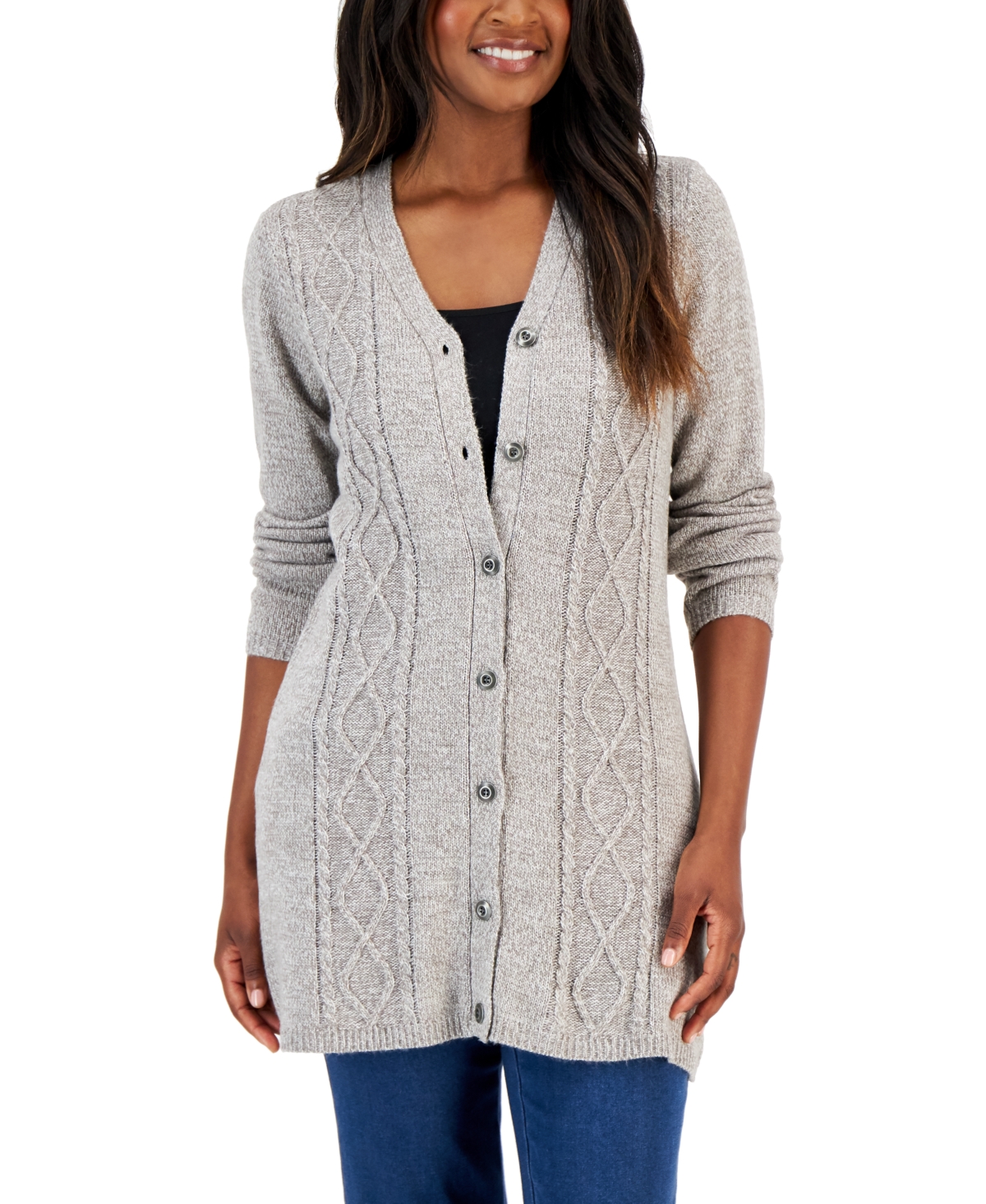 Karen Scott Women's Turbo Button-front Cardigan, Created For Macy's In ...