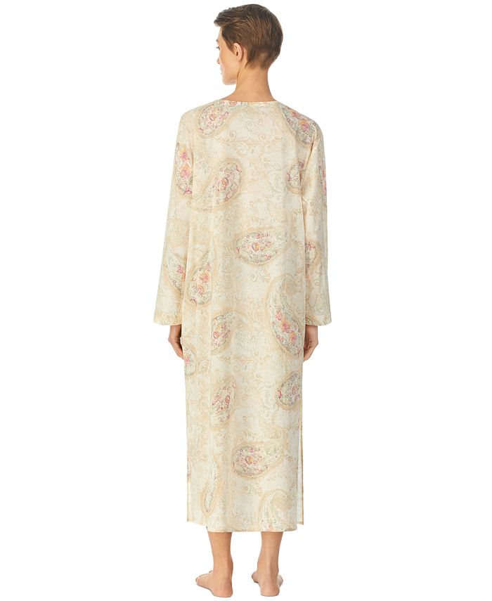 Lauren Ralph Lauren Women's Woven Split-Neck Caftan - Macy's