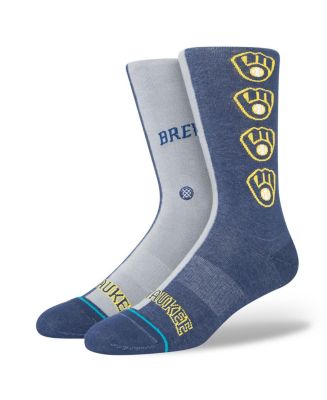 Men's Stance Milwaukee Brewers Split Crew Socks - Macy's