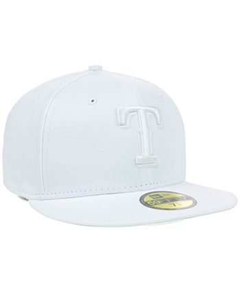 New Era Texas Rangers White-On-White 59FIFTY Cap - Macy's
