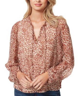Jessica Simpson Women's Ruby Printed Balloon-Sleeve Boho Top - Macy's