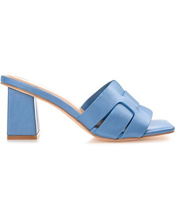 Journee Collection Women's Renatta Woven Block Heel Dress Sandals - Macy's