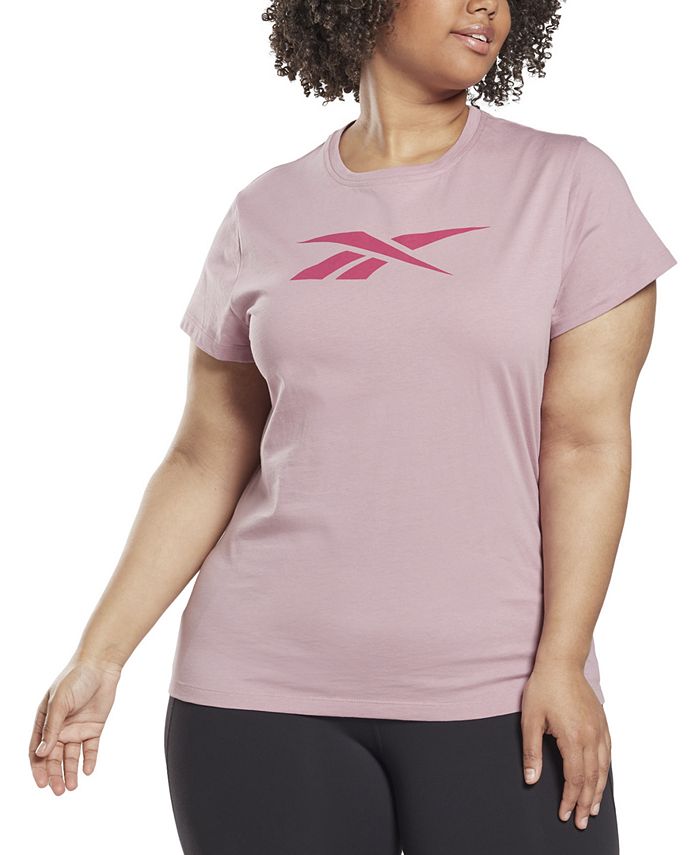 Reebok Plus Size Cotton Graphic Vector T-Shirt & Reviews - Activewear ...