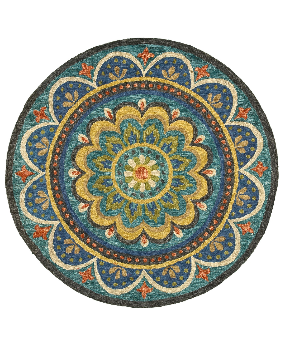 Click here for Lr Home Radiance Rdc-026 4 x 4 Round Area Rug - Bl... prices