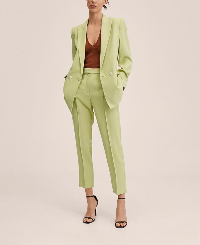 MANGO Women's Double-Breasted Suit Blazer - Macy's
