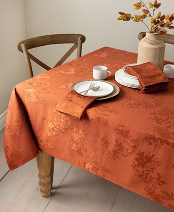 Benson Mills Countryside Leaves Raised Jacquard Tablecloth Rust, 60" x ...