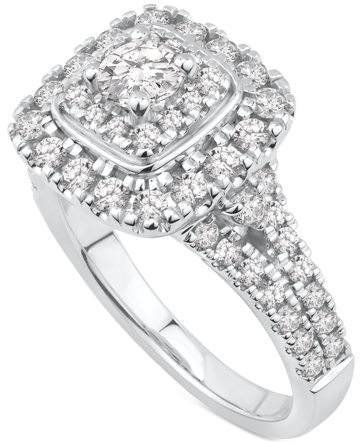 Click here for Diamond Halo Cluster Engagement Ring (1-3/8 ct. t.... prices