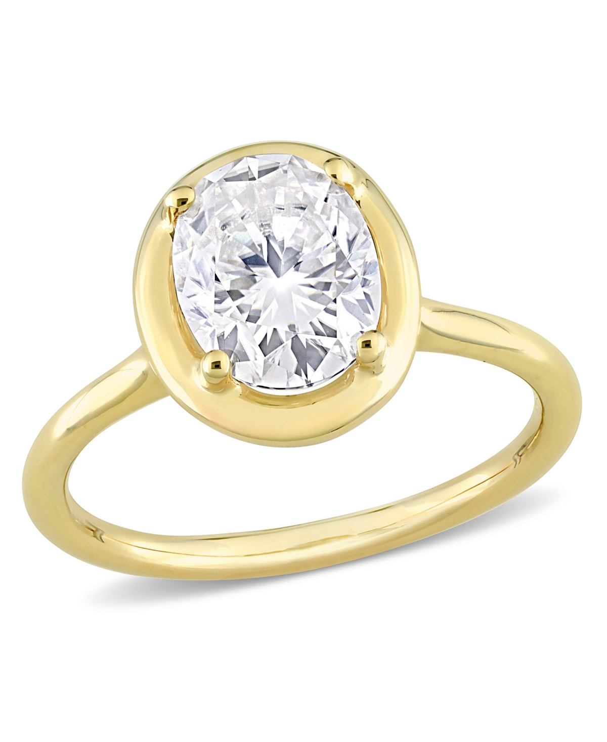 Click here for Moissanite in 10K Gold Oval Solitaire Engagement R... prices