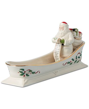 Lenox Santa Sleigh Cracker Tray - Macy's