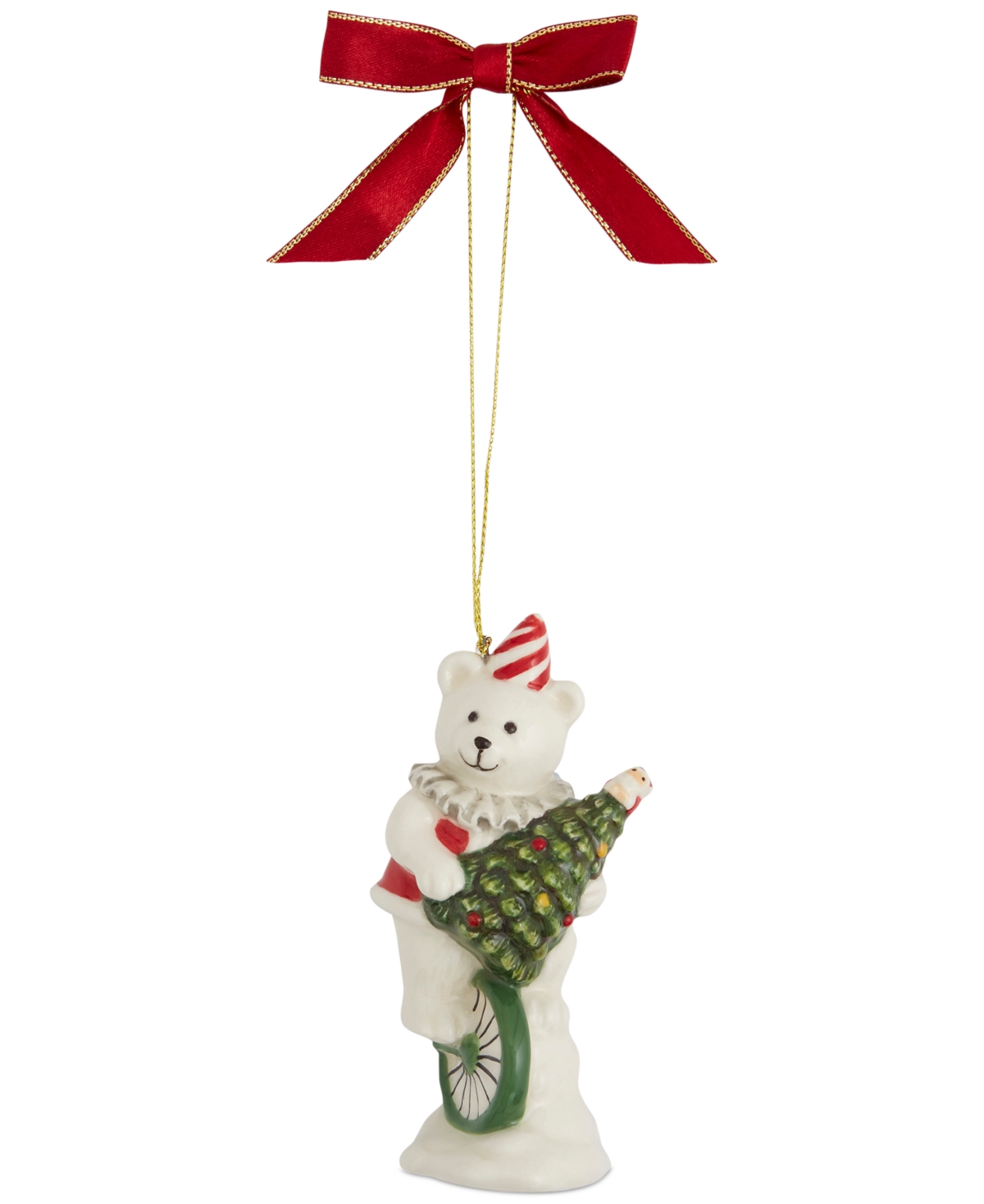 Click here for Christmas Tree Carnival Bear Ornament - Green prices