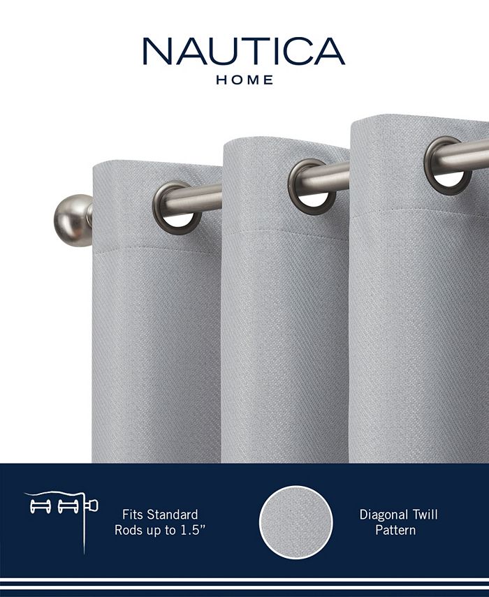 Nautica Providence Ultimate Blackout Grommet Window Curtain Panel Pair Collection & Reviews ...