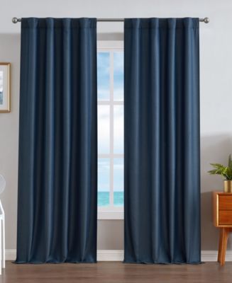 Nautica Virginia Ultimate Blackout Back Tab Window Curtain Panel Set ...