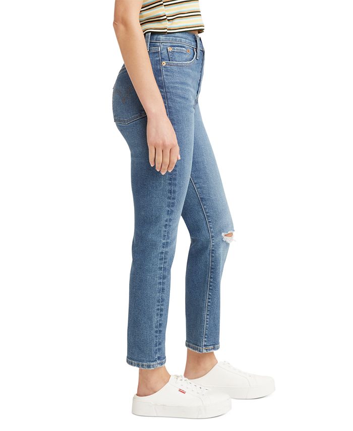 Levi's Women's Wedgie Straight-Leg High Rise Cropped Jeans - Macy's