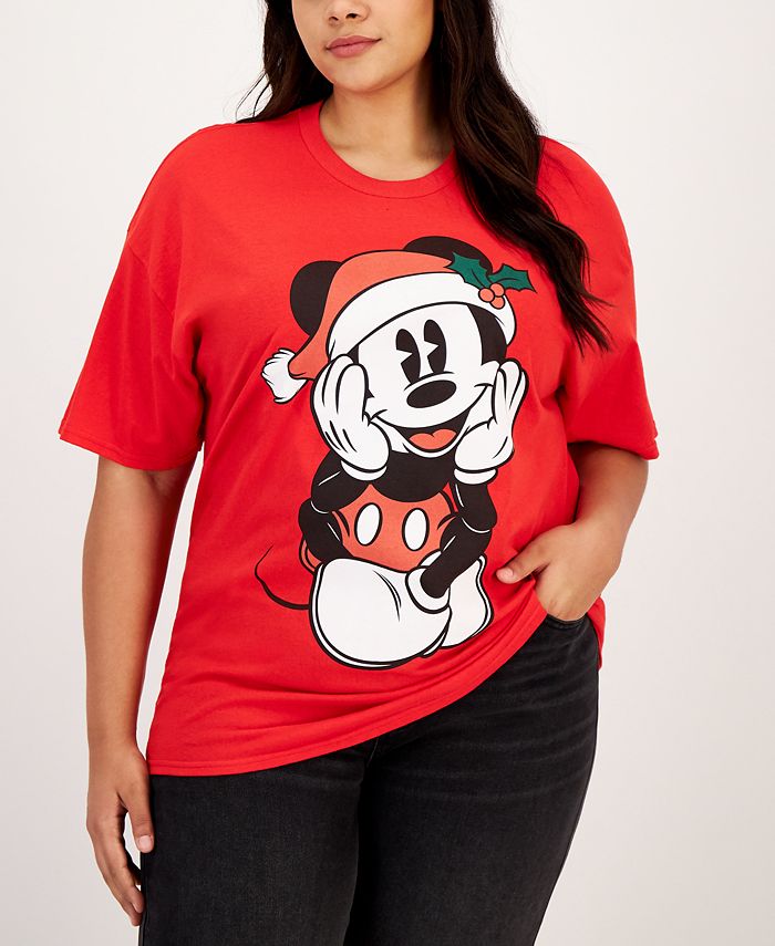Disney Trendy Plus Size Mickey Santa T-Shirt - Macy's