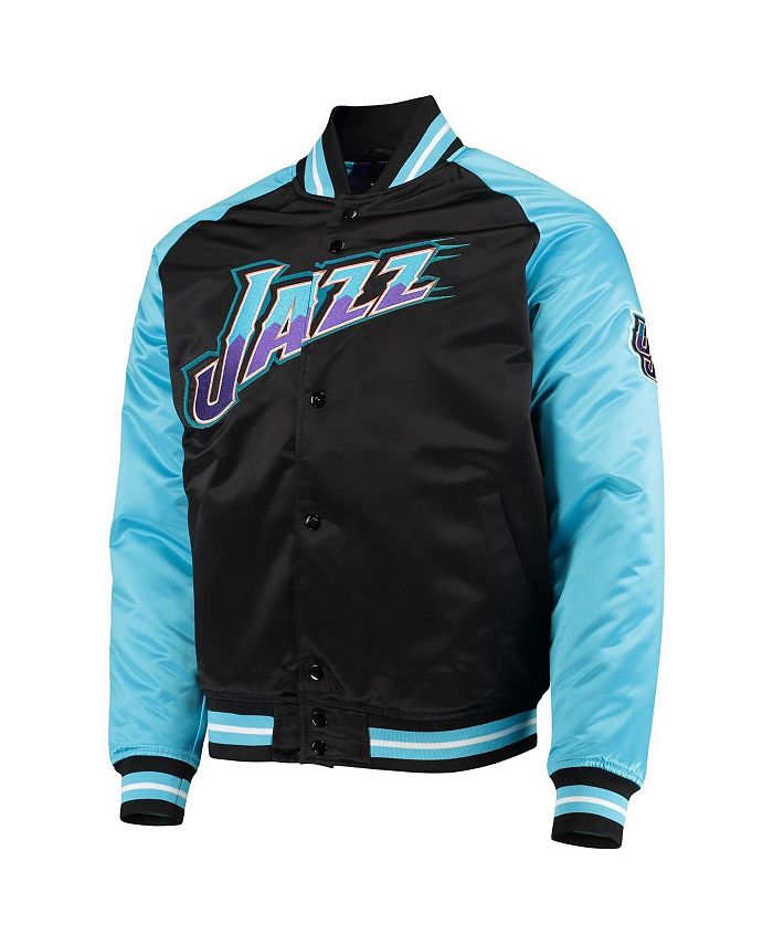 Mitchell & Ness Men's Black, Light Blue Utah Jazz Hardwood Classics ...