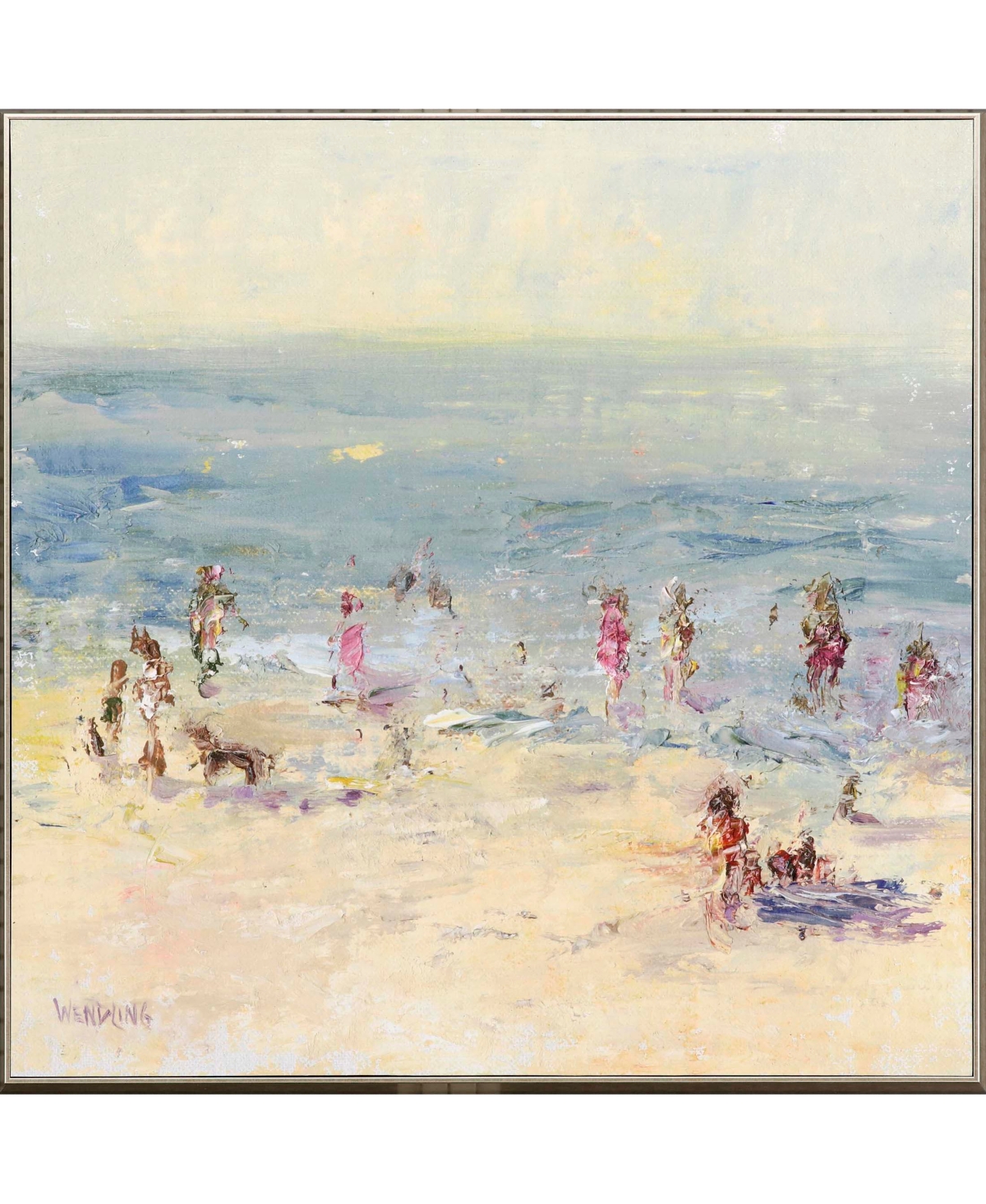 Paragon Picture Gallery Impasto Beach Day Ii Wall Art In Blue | ModeSens