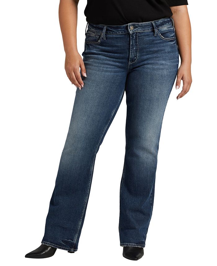 Silver Jeans Co. Plus Size Suki Mid Rise Bootcut Jeans - Macy's