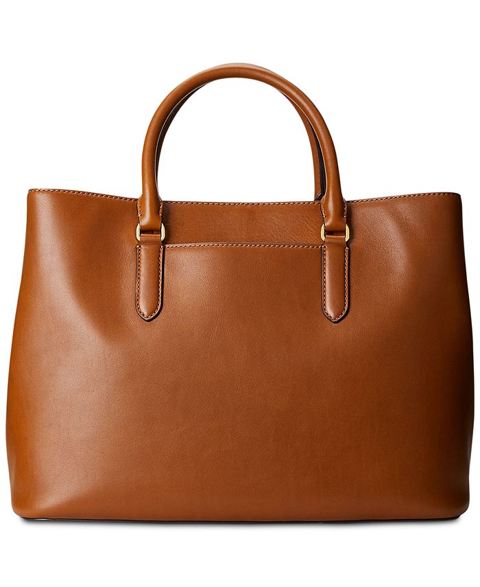 Lauren Ralph Lauren Women's Full-Grain Smooth Leather Large Marcy ...