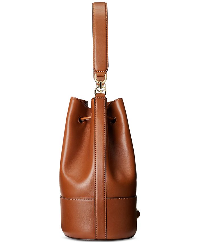 Lauren Ralph Lauren Women's Full-Grain Leather Large Andie Drawstring ...