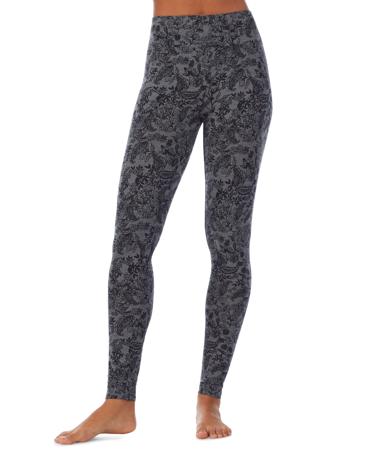 Cuddl Duds Softwear With Stretch High Waist Leggings In Tonal Paisley Modesens