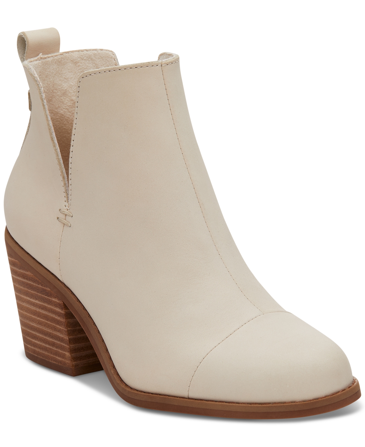 Click here for Toms Womens Everly Cutout Block Heel Booties - Bei... prices