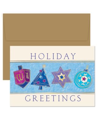 Hanukkah Holiday Greetings Boxed Cards Set, 32 Piece - Macy's