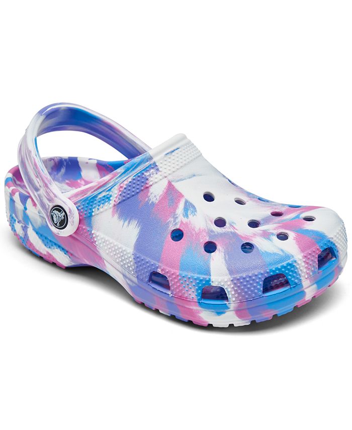 Crocs Big Girls Classic Marbled Clogs from Finish Line - Macy's