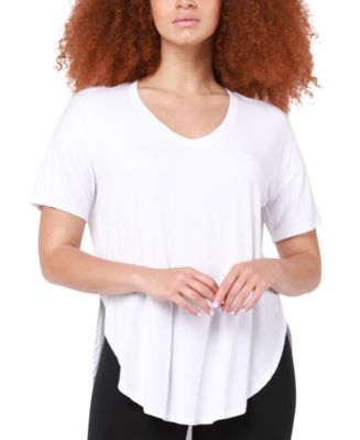 Black Tape Women's Rounded-Hem T-Shirt - Macy's