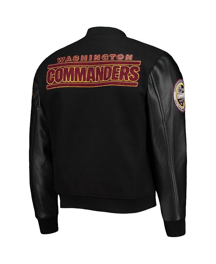 Pro Standard Men's Black Washington Commanders Logo Varsity Full-Zip ...