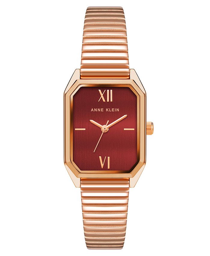 Anne Klein Women's Rose Gold-Tone Stainless Steel Bracelet Watch, 24mm ...