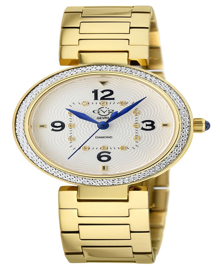 Gevril Women's Piemonte Swiss Quartz Gold-Tone Stainless Steel Bracelet ...